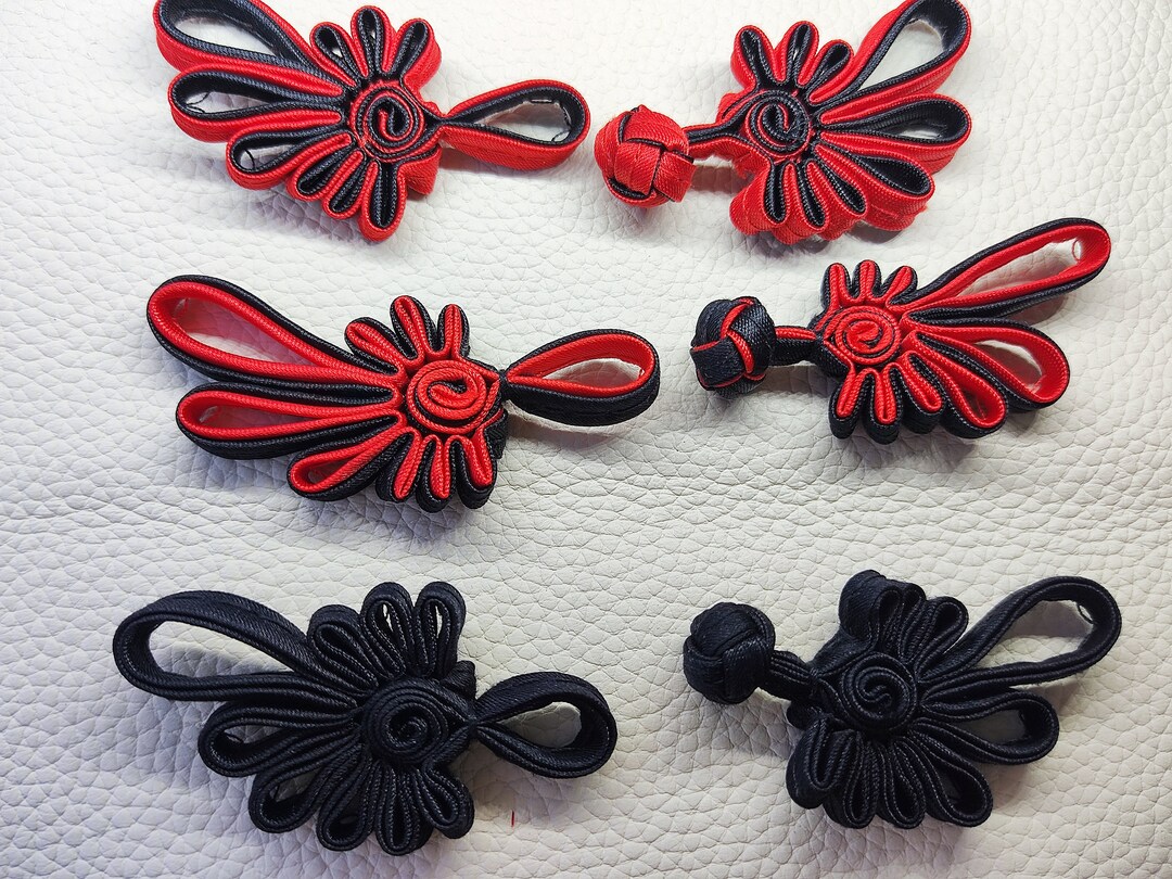 Red Black Closure Buttons, 10cm/3.9", Pack of 5(B380) - Etsy