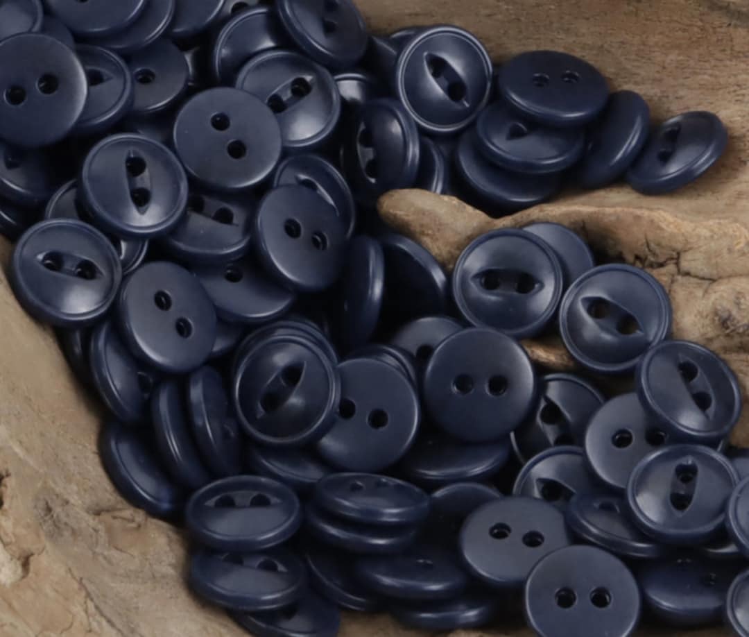 Buttons Dark Blue, 11.5mm/0.45", Two Holes, Pack of 20(B577) - Etsy