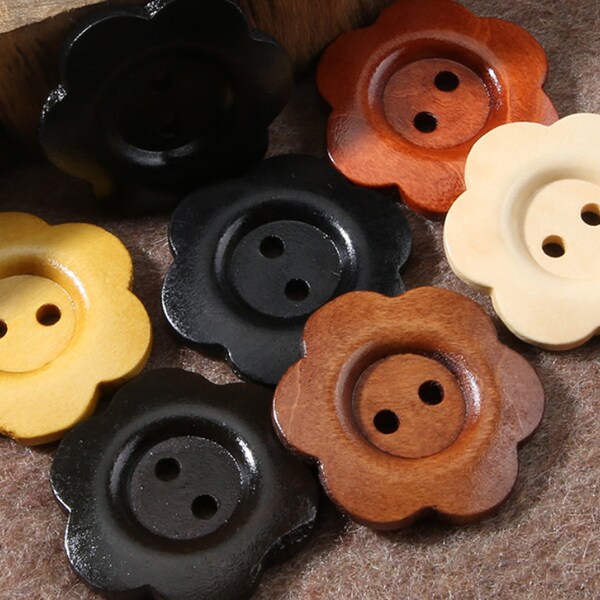 Wood Buttons - Etsy