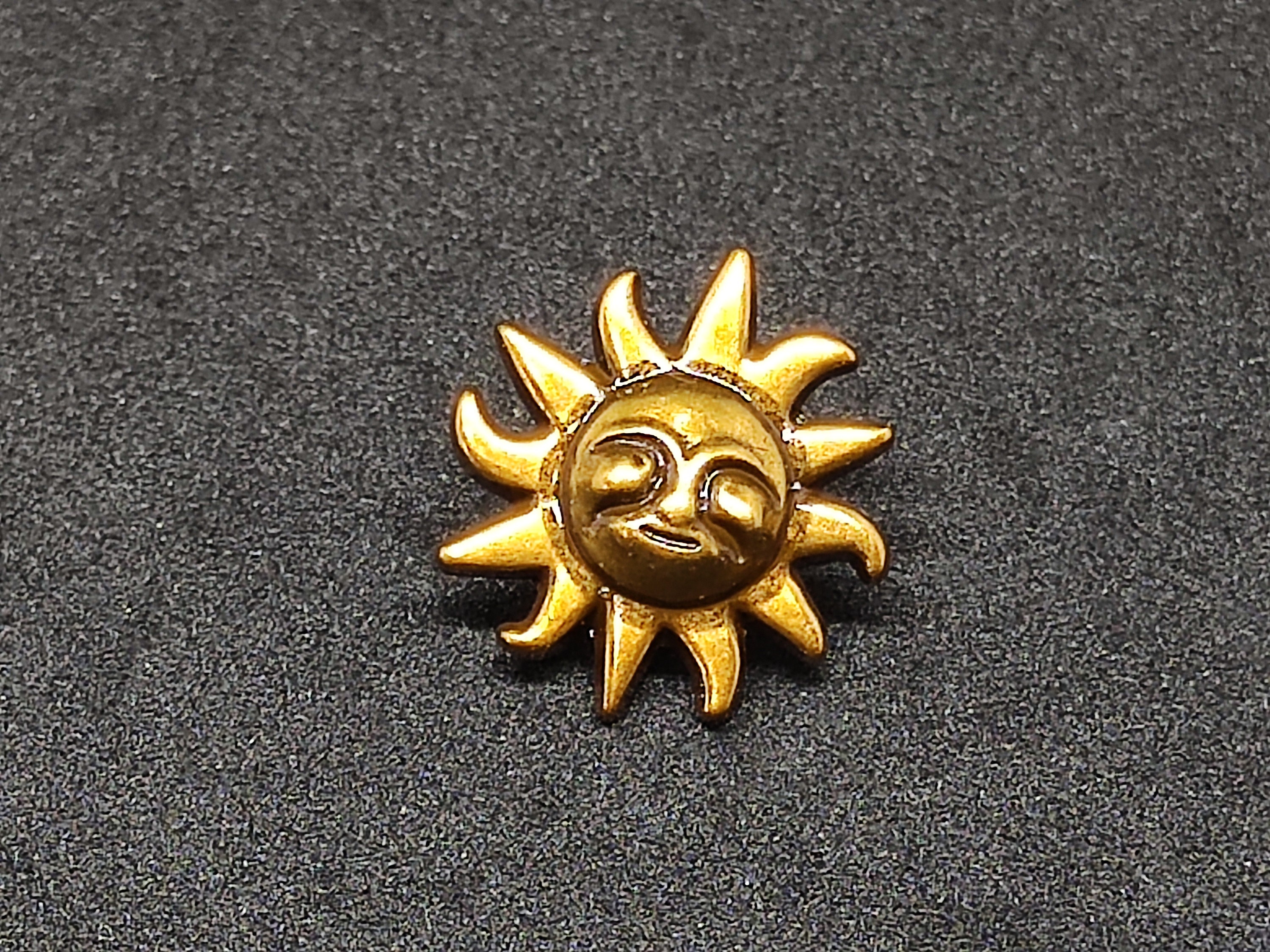 Sun Buttons in Golden Color, 23mm/0.9", Pack of 5(B264) - Etsy