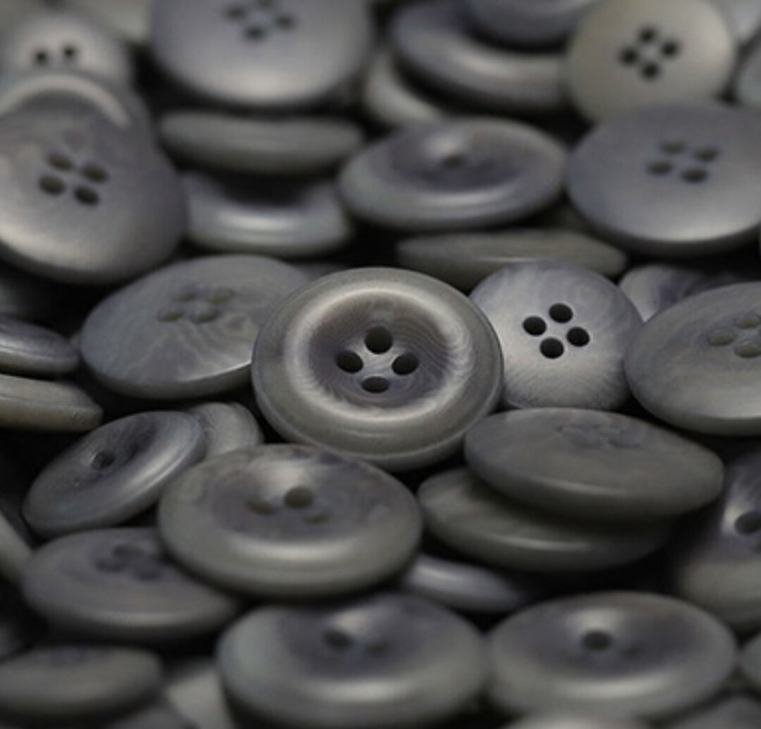 Corozo Buttons Gray, 15mm, 17.5mm, 20mm, 21.5mm or 25mm, Pack of 10 ...