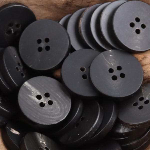 Black Matte Buttons - Etsy