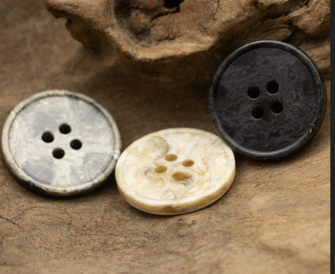 Matt Marble Stone Effect Buttons in Beige, Grey or Black, 15mm to 30mm ...