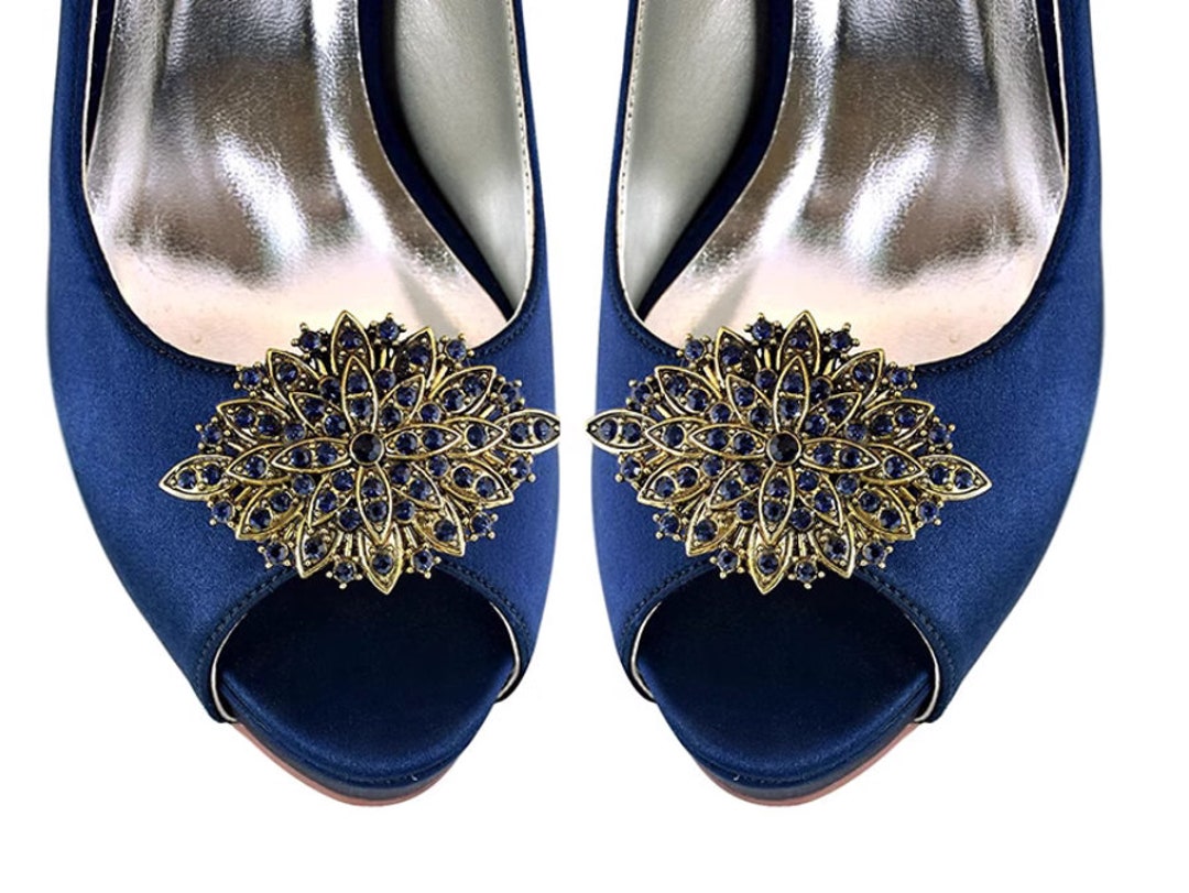 Dark Blue Shoes Clips, 5cm/1.96", 2 PCS(B743) - Etsy