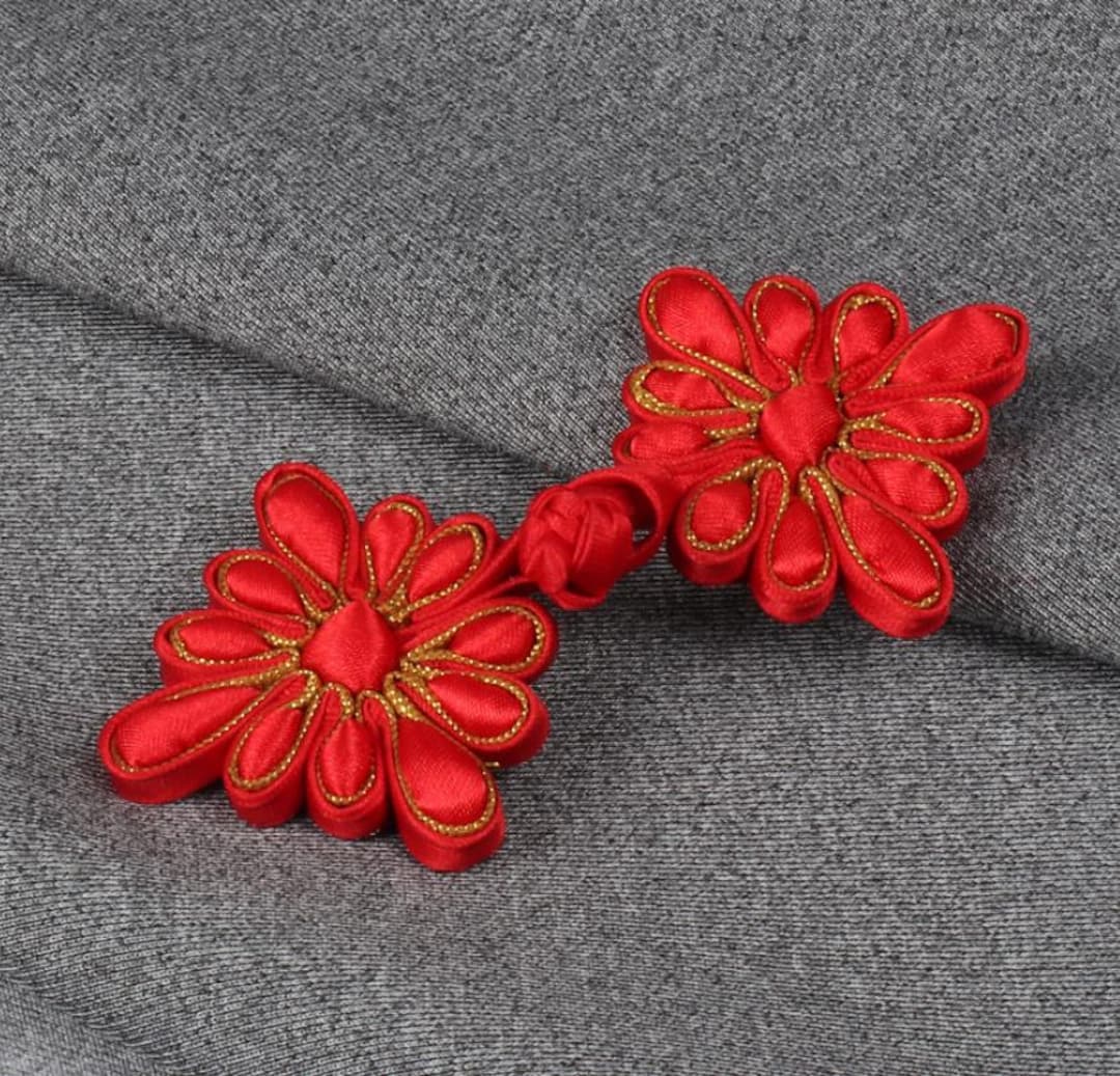 Red and Golden Frogs Closures, Rhombus Floral Design, 7.5cm/2.95", 2 Sets(b999) - Etsy