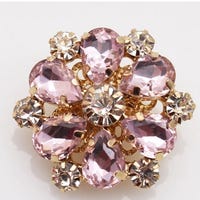 Three Pale Pink Tint Floral Plastic Buttons, 42mm - Etsy