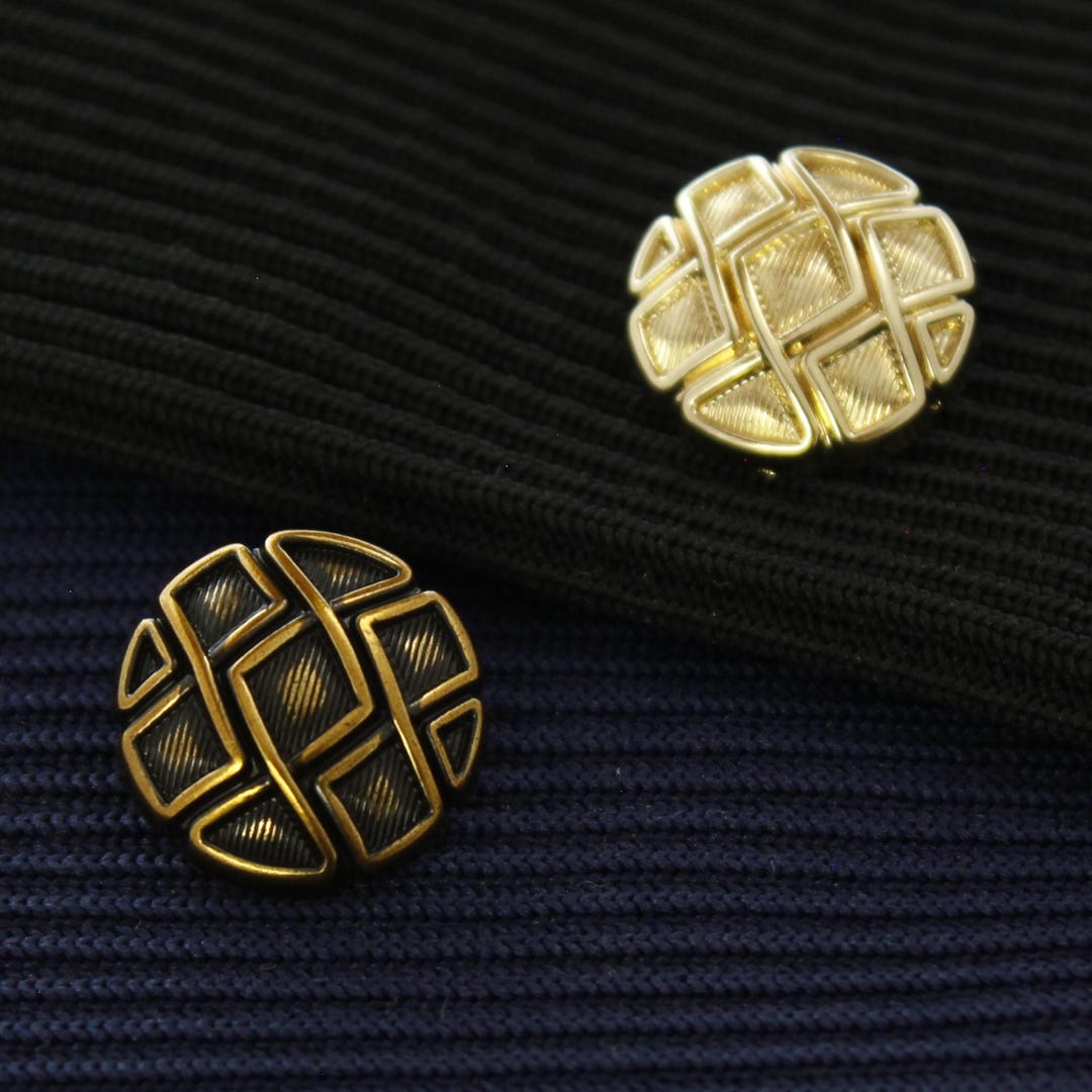 Braid Pattern Buttons Metal, Brass Tone or Copper-like Metallic Brown ...