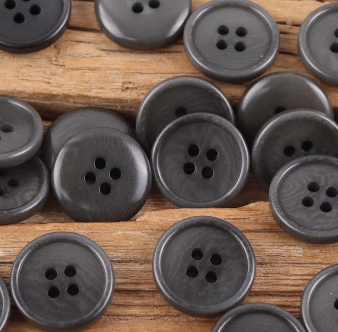 Dark Gray Corozo Buttons, 11mm, 15mm, 17mm, 20mm, Pack of 10(B1056) - Etsy
