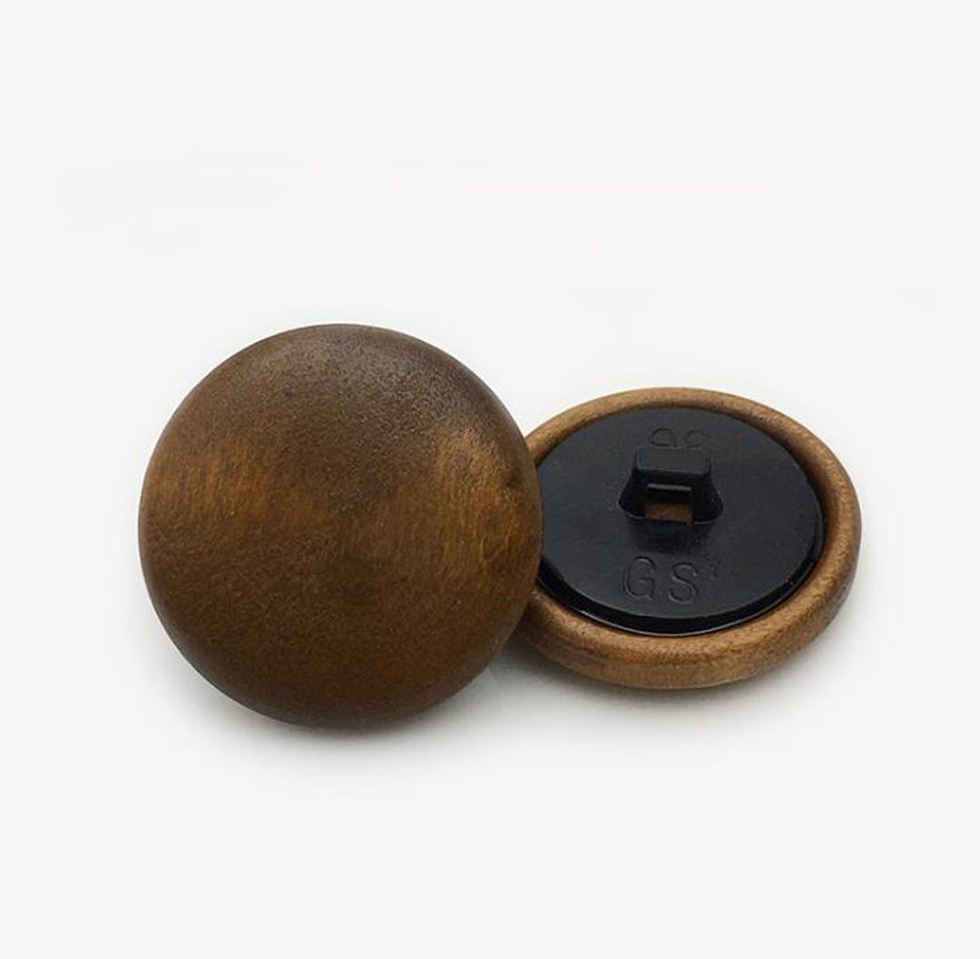 Brown Round Wooden Top Buttons With Plastic Shank Buttons, 25mm, 30mm ...
