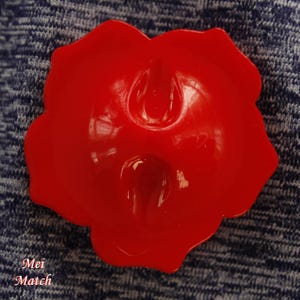 Bright Red Rose Shaped Buttons, Tunnel Shank, Plastic, 15mm, 20mm, 25mm ...