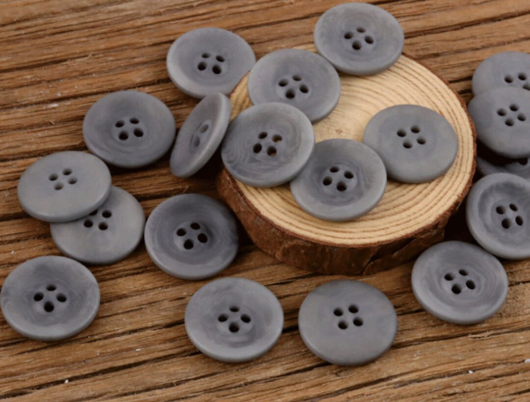 Gray Buttons Corozo, 4 Holes, 11.5mm, 15mm, 20mm or 25mm, Pack of 10(B884) - Etsy