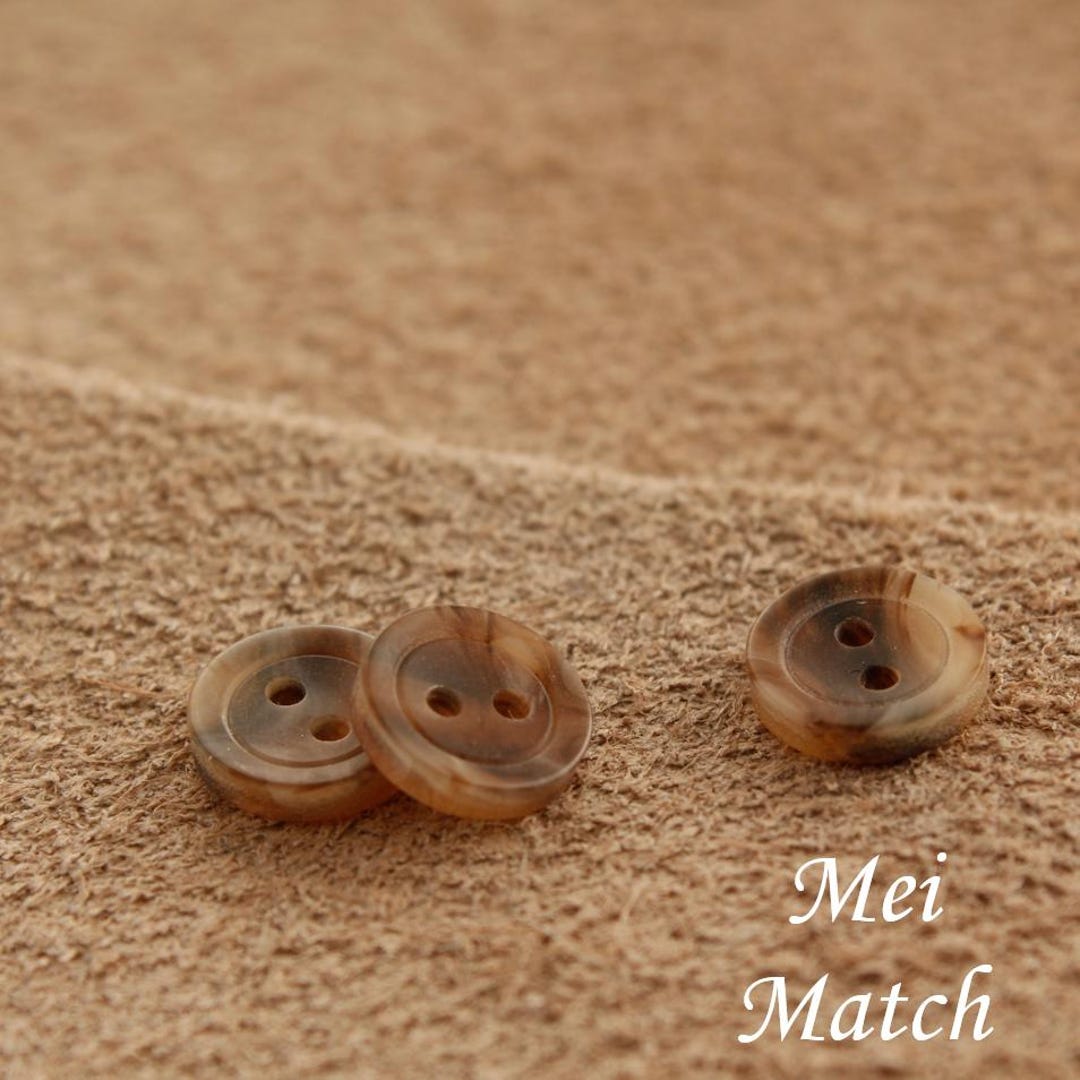 Small Plastic 2 Hole Buttons, Brown, 9mm or 11.5mm, Pack of 10(B086) - Etsy