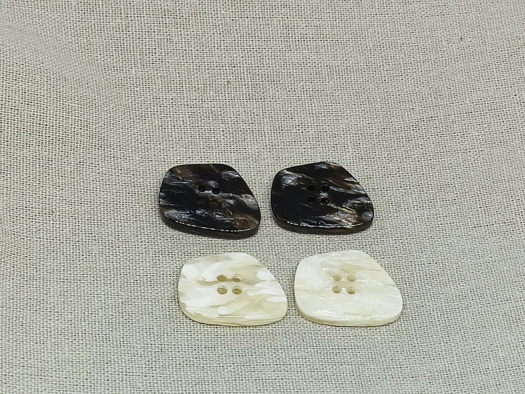 Textured Buttons, Stone Look Beige, Brown Buttons, 18mm to 30mm, Pack ...