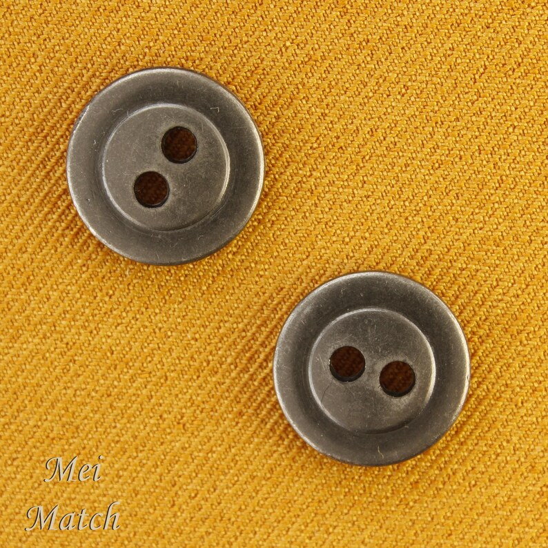 Fish Eye Buttons, Metal, Old Silver Tone, 12mm/0.47", Pack of 10(B935 ...