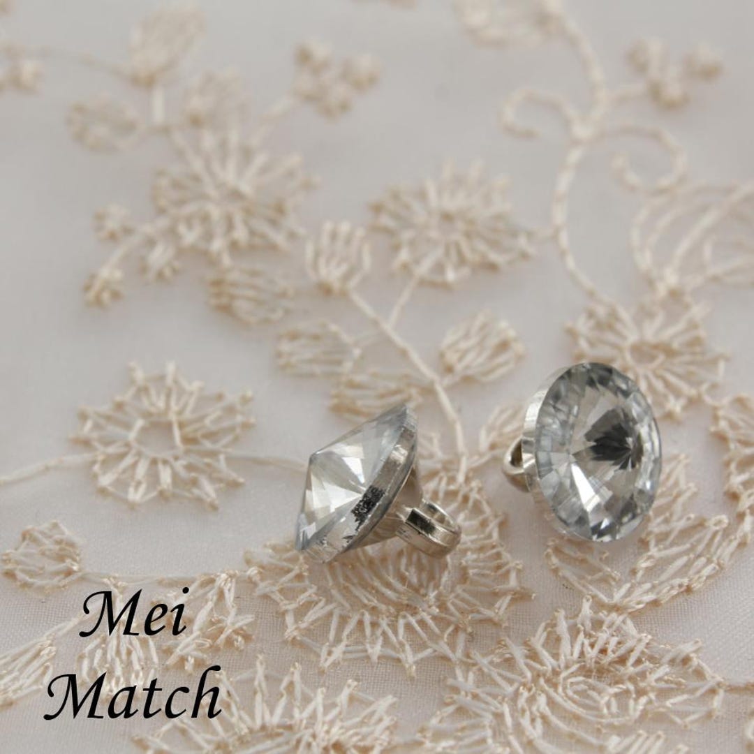 Clear Crystal Buttons, Shank Back, 10mm, 12mm, 14mm, 16mm or 18mm, Pack ...