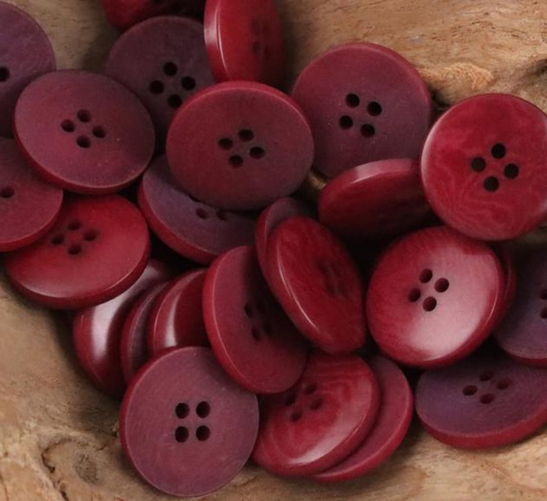 Rich Burgundy Corozo Buttons, 15mm, 18mm, 20mm, Pack of 10(B1770) - Etsy