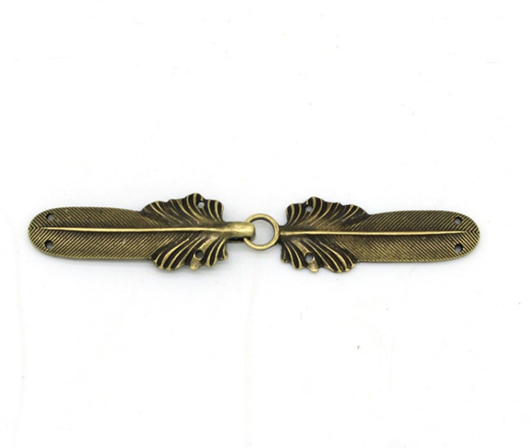 Feather Cloak Clasp, Metal, 9cmx1.7cm, 2 Sets(b672) - Etsy