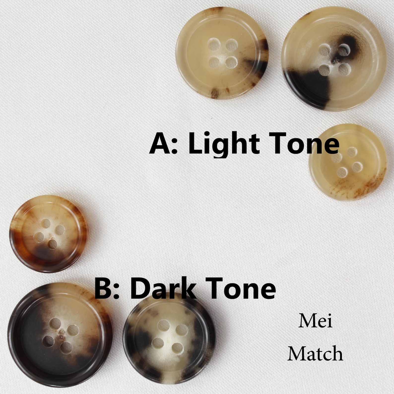 Real Horn Buttons, Beige, Mingle, 15mm to 25mm, Colors Vary From Light ...
