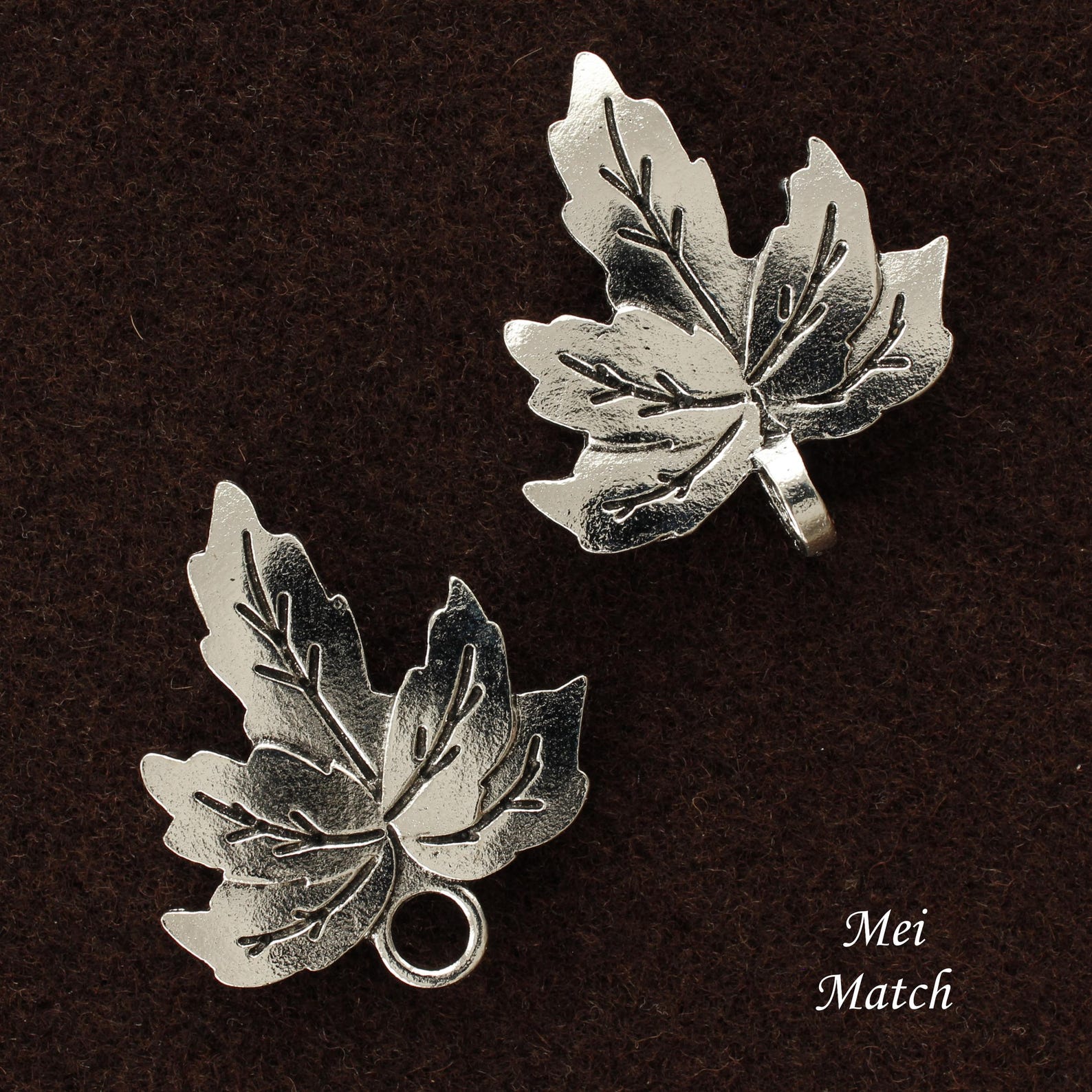 Metal Leaf Clasp in Silver Tone, Sewing on Buttons, 6.8cm/2.6”, Pack of ...