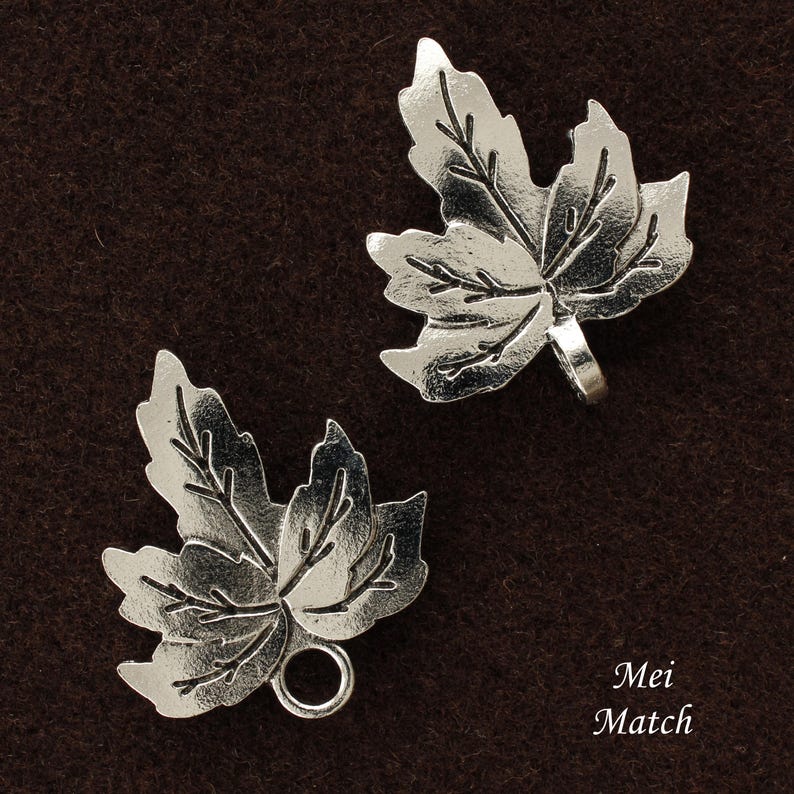 Metal Leaf Clasp in Silver Tone, Sewing on Buttons, 6.8cm/2.6”, Pack of ...