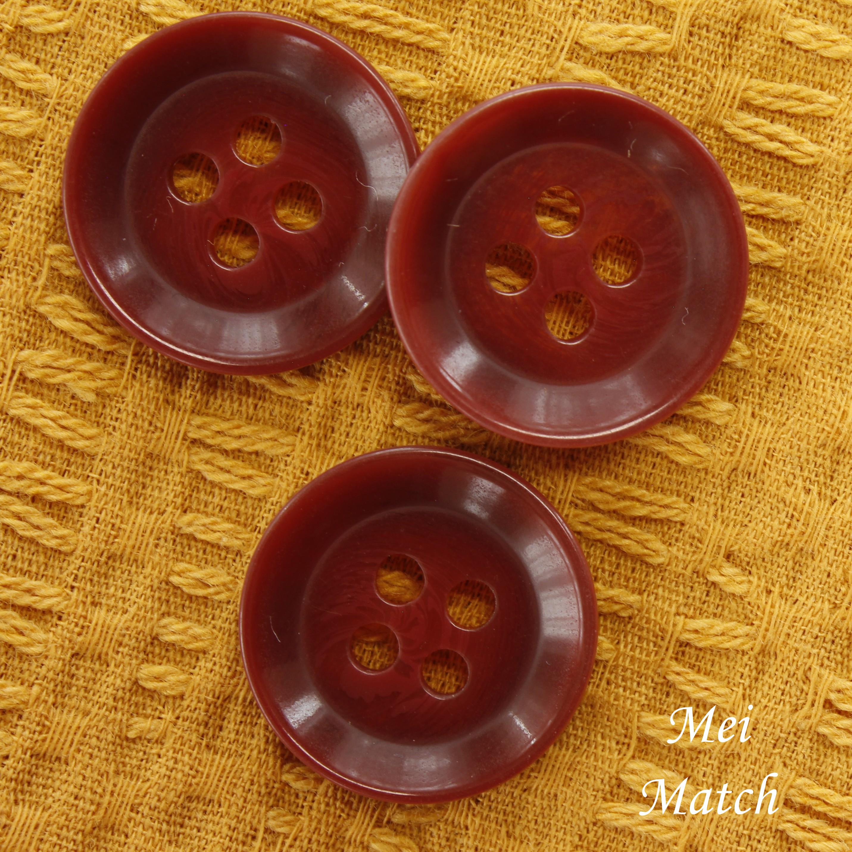 Wine Red Buttons, Plastic, 4 Holes, 15mm or 20mm, Pack of 10(B1169) - Etsy
