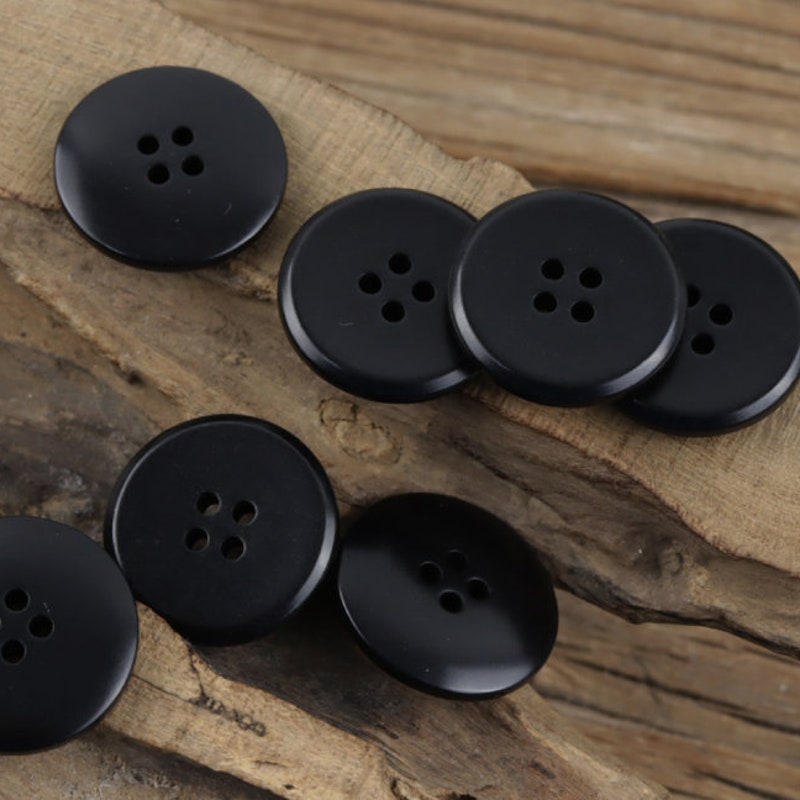 Black Matte Buttons - Etsy