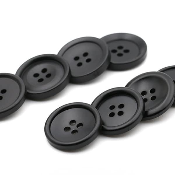 Black Matte Buttons - Etsy