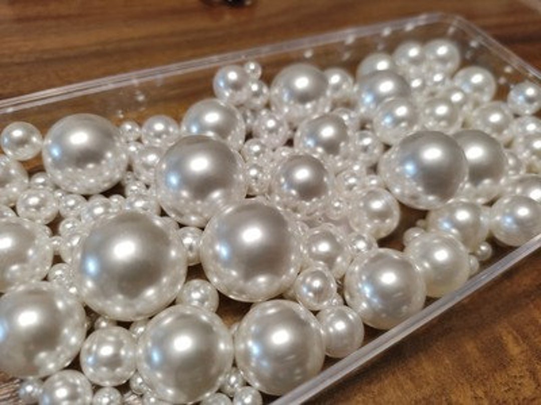 Round Pearls, Ivory/white Pearls, Full Size Faux Pearls - Etsy