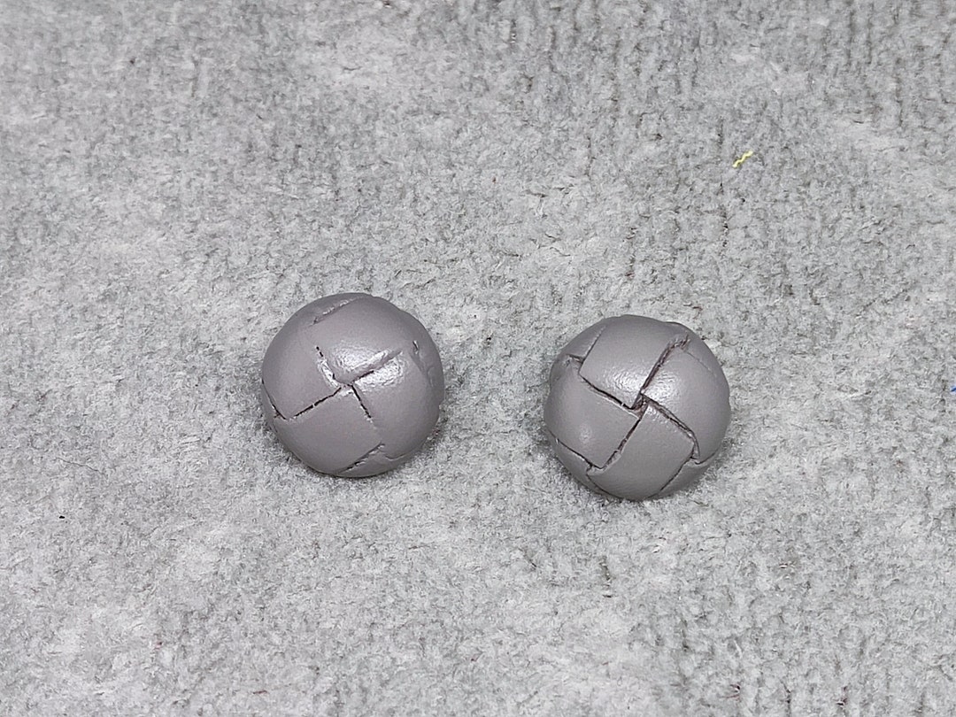 Dome Leather Buttons Grey, 15mm to 25mm, Pack of 10(B295) - Etsy