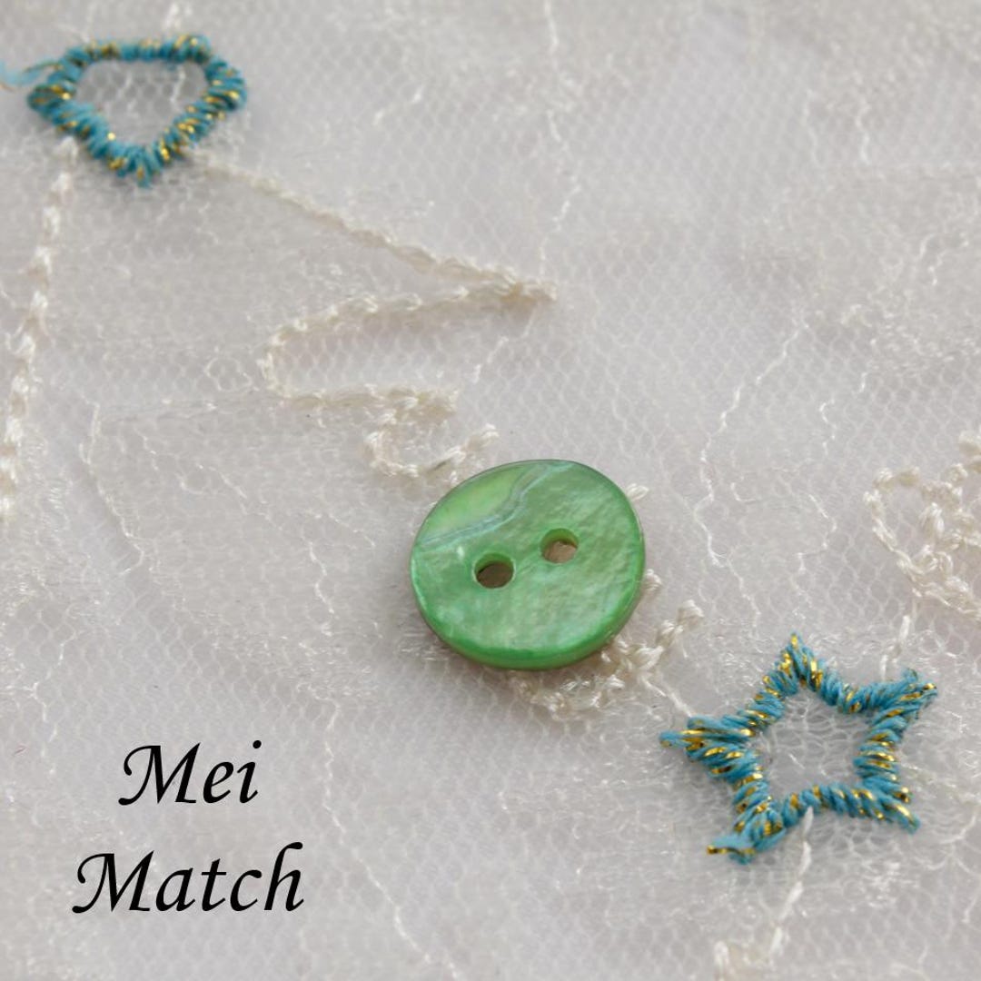 Green Mother of Pearl Shell Buttons, 10mm, 12.5mm, 15mm, 18mm or 20mm ...