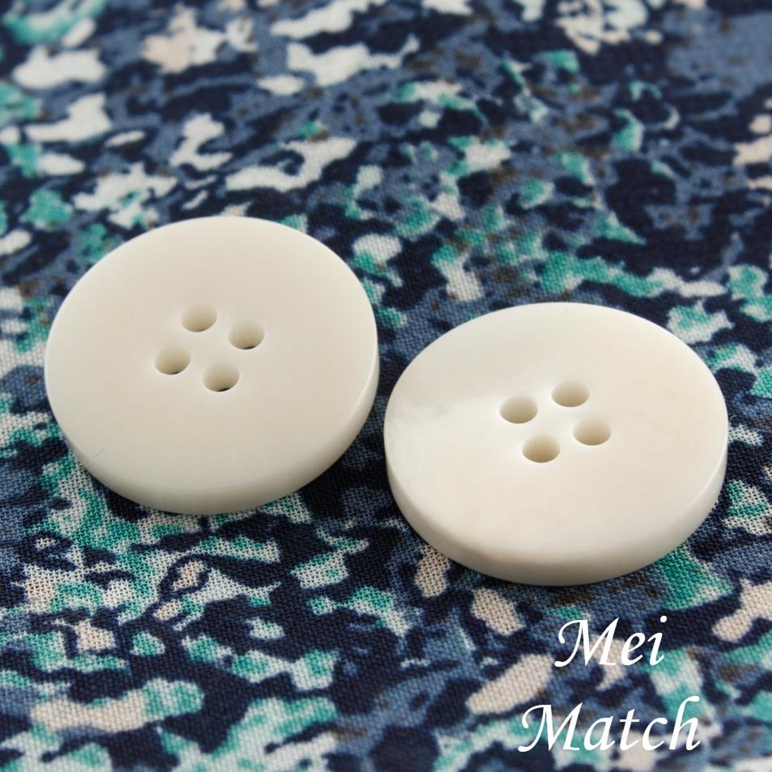 Off White Flat Buttons, Four Holes, Corozo, 15mm, 18mm, 20mm 23mm or ...