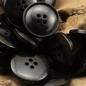 Corozo Buttons in Black, 4 Holes, 15mm, 18mm, 20mm, 23mm or 25mm, Pack of 10B677 - Etsy