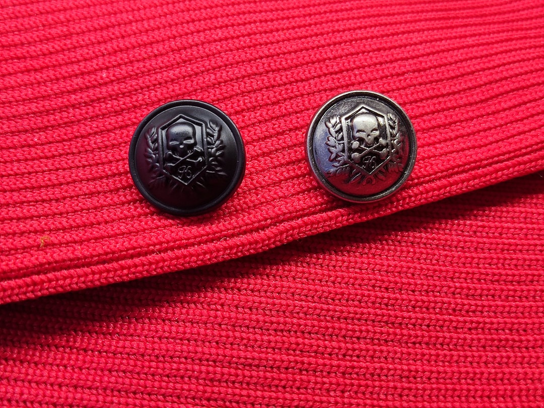 Pirate Symbol Metal Buttons，black，silver, 4 Sizes , Pack of 6(B055) - Etsy
