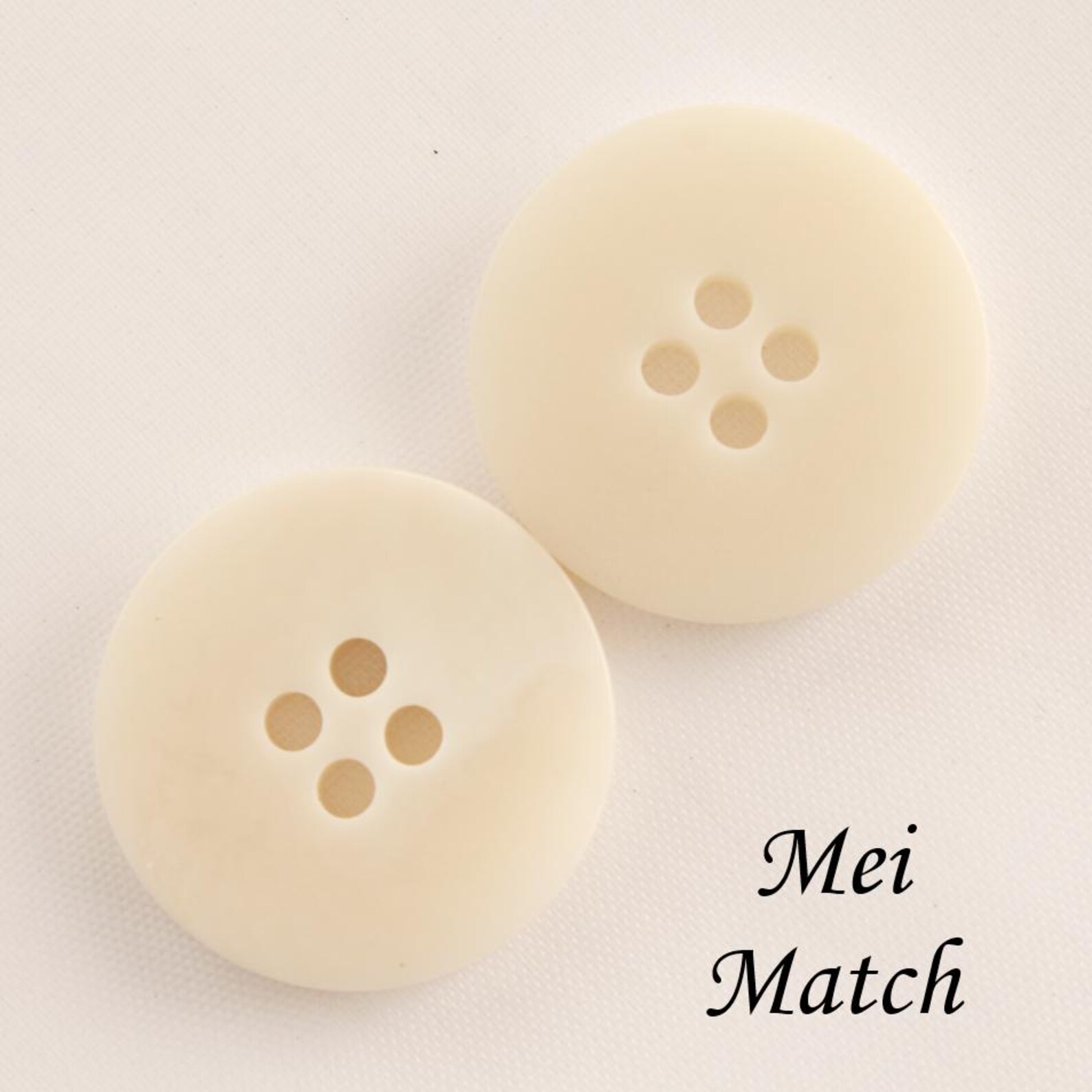 Off White Flat Buttons, Four Holes, Corozo, 15mm, 18mm, 20mm 23mm or ...