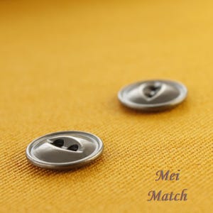 Fish Eye Buttons, Metal, Old Silver Tone, 12mm/0.47", Pack of 10(B935 ...