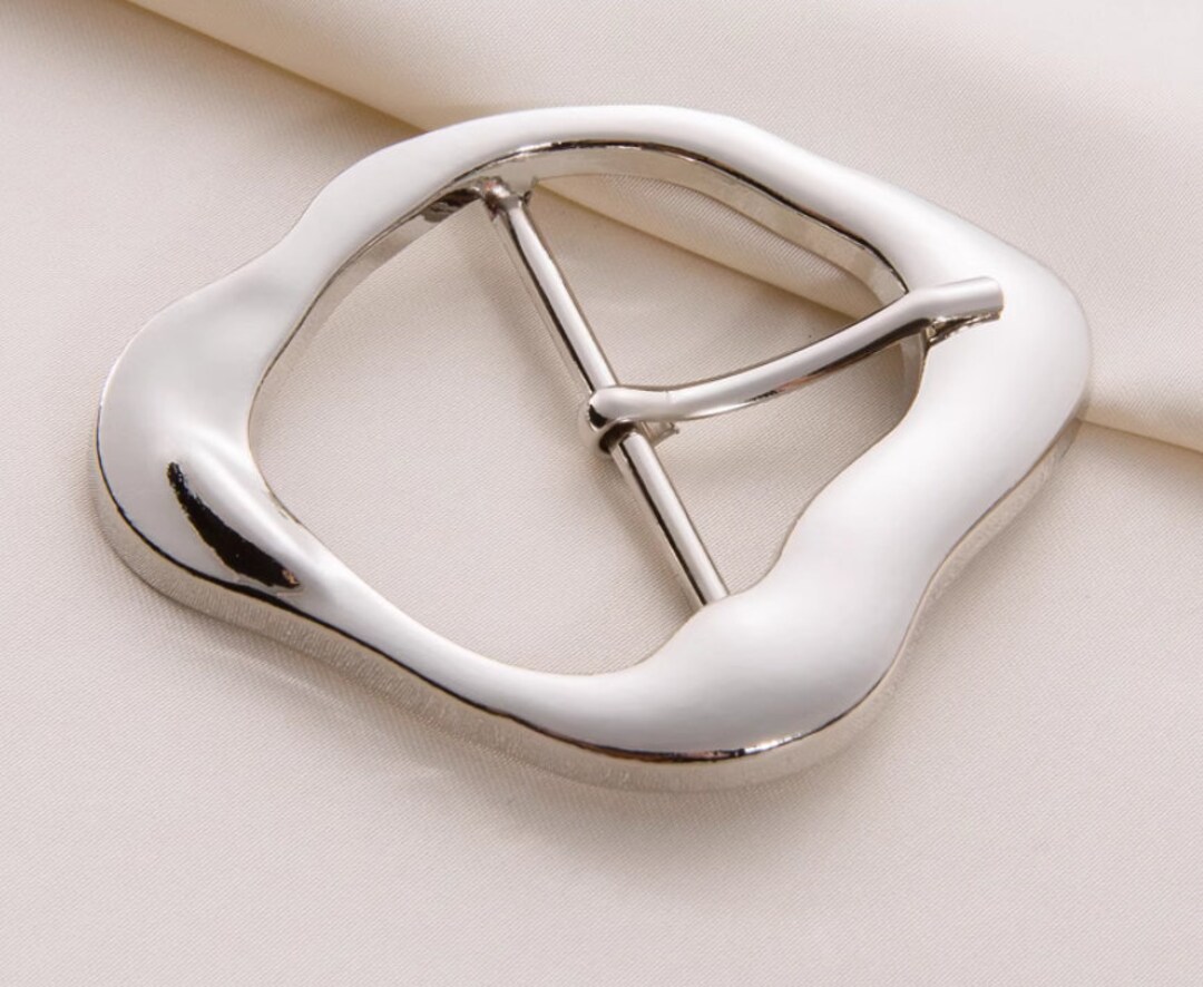 Silver Tone Belt Buckles, Irregular Shape, Fit Belf 40mm/1.57, 2 ...