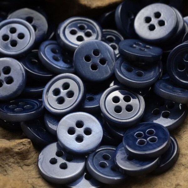 Dark Blue Buttons - Etsy UK
