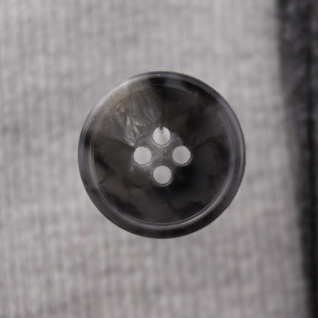 Grey Buttons Four Holes, Plastic, 15mm, 18mm, 20mm, 23mm, Pack of 10 ...