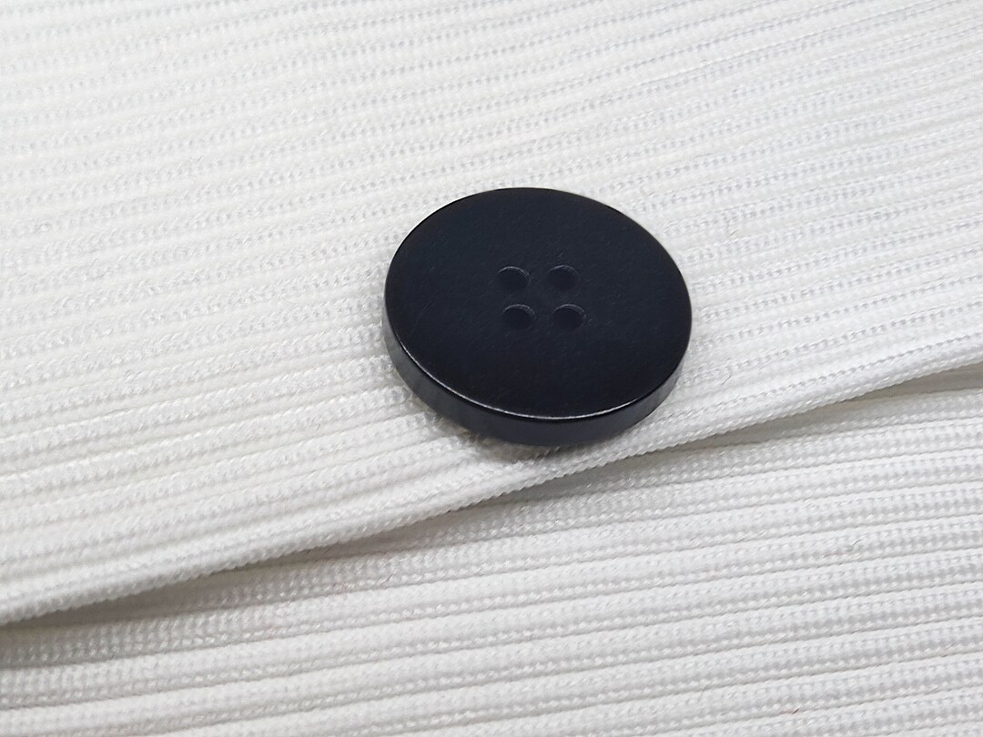 Flat 4 Holes Buttons Black, Corozo, 15mm, 18mm, 20mm 23mm or 25mm, Pack ...