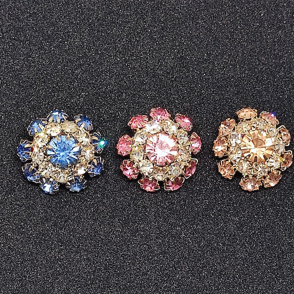 Rhinestone Buttons - Etsy