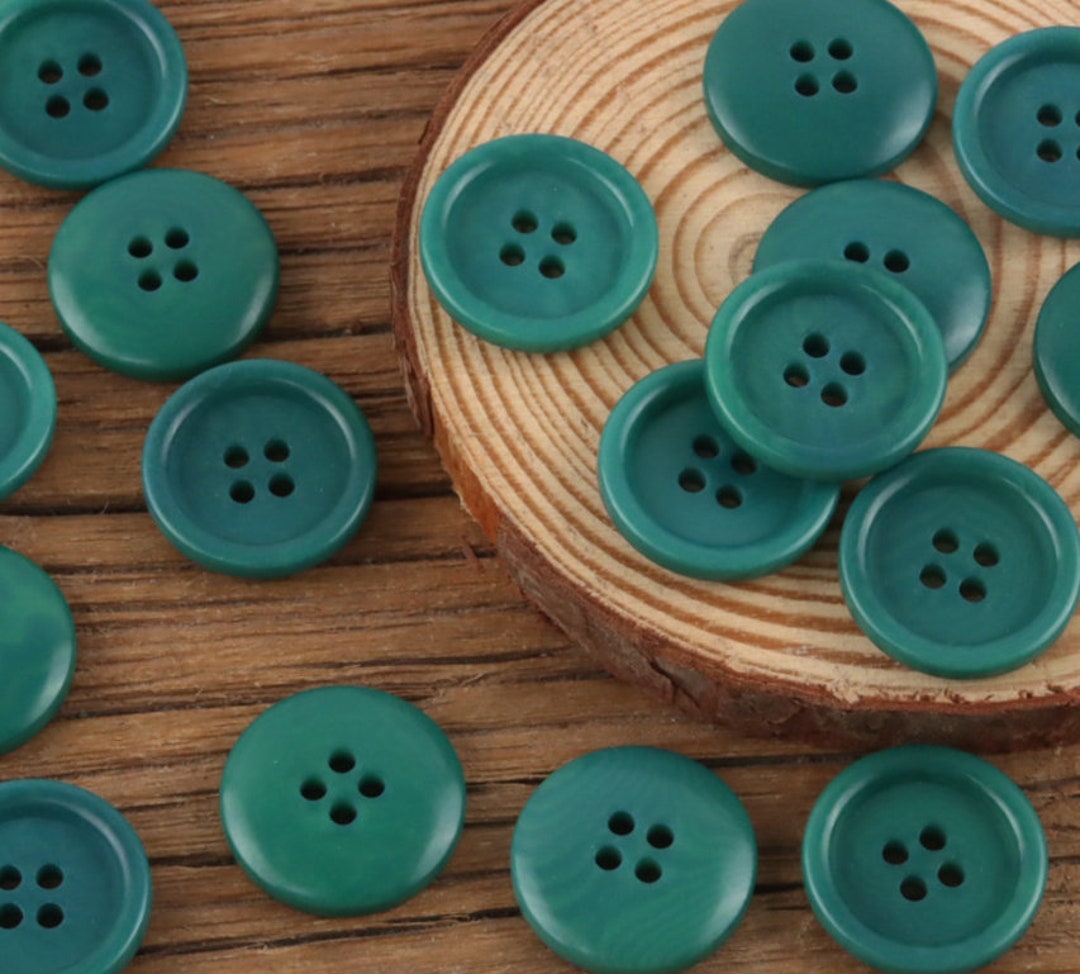 Turquoise Green Buttons, 4 Holes, Corozo, 15mm, 17.5mm or 20mm, Pack of 10(B914) - Etsy