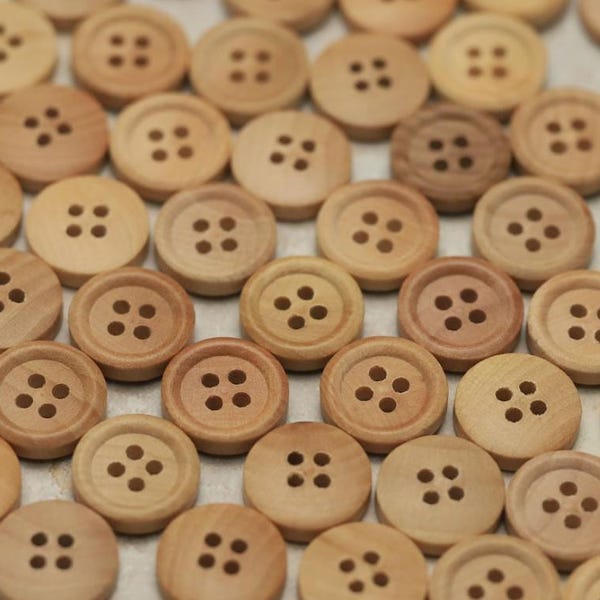 Natural Wood Buttons - Etsy