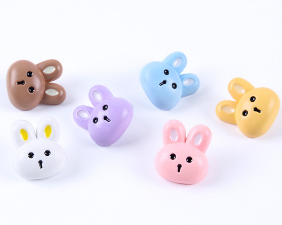 Rabbit Buttons Resin Bunny Buttons With Shank Available in - Etsy
