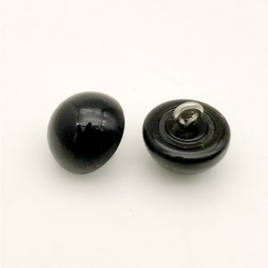 White or Black Pearl Buttons, Half Dome With Metanl Shank, 9mm, 10mm ...