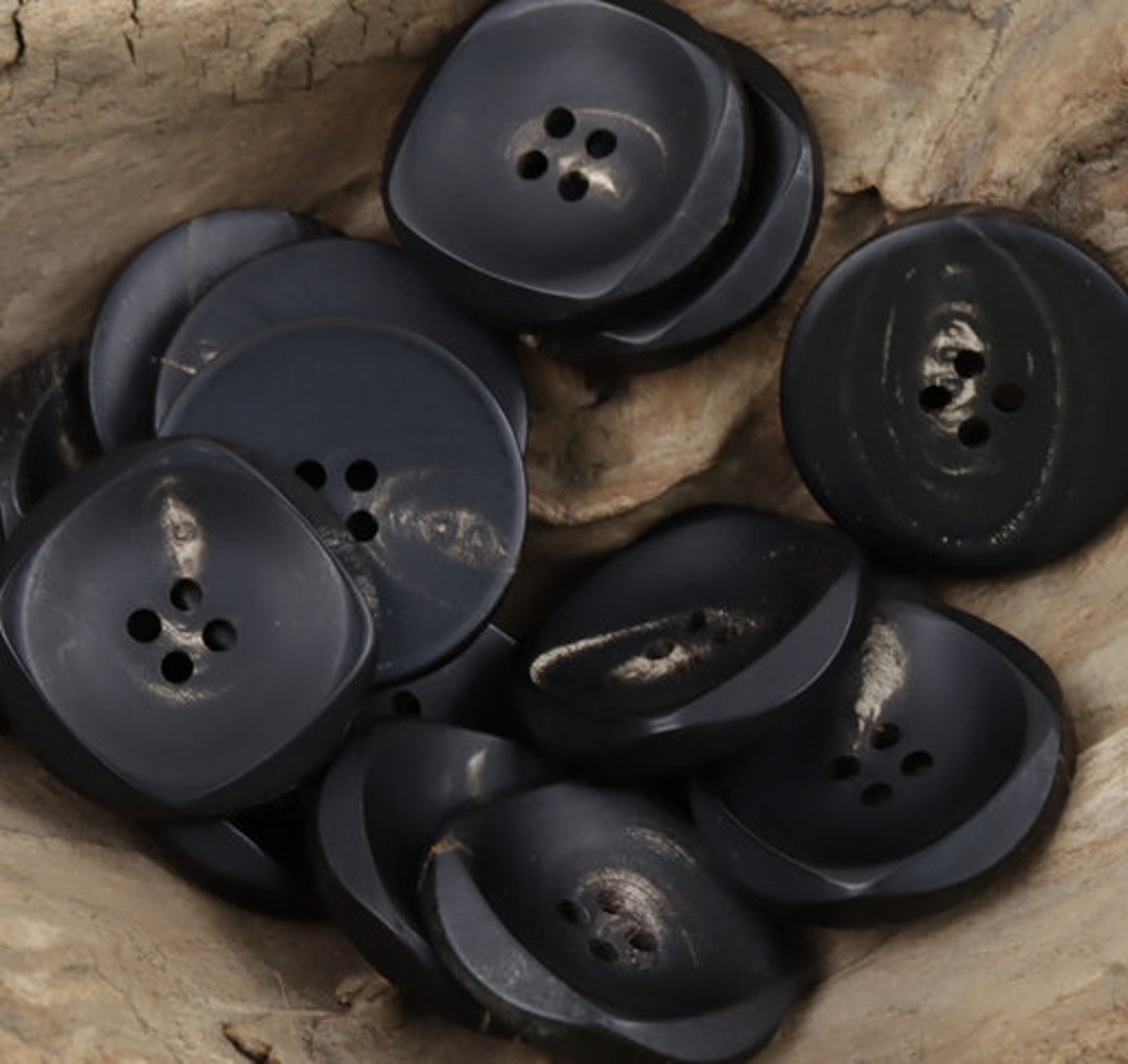 Real Horn Buttons, Black, 30mm/ 1.18, Pack of 10B377 - Etsy