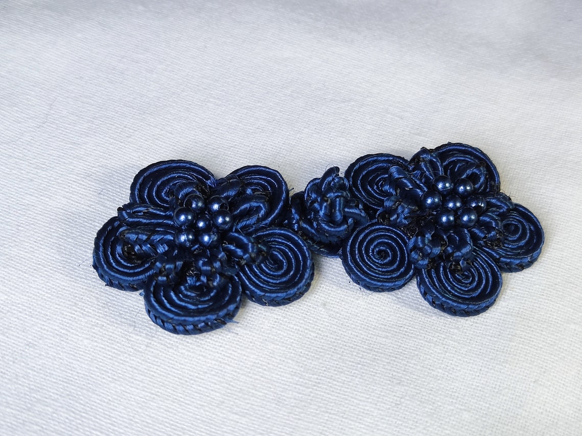 Chinese Frog Closures, Sakura Flower Design, 18 Colors, Set of 5(B277 ...