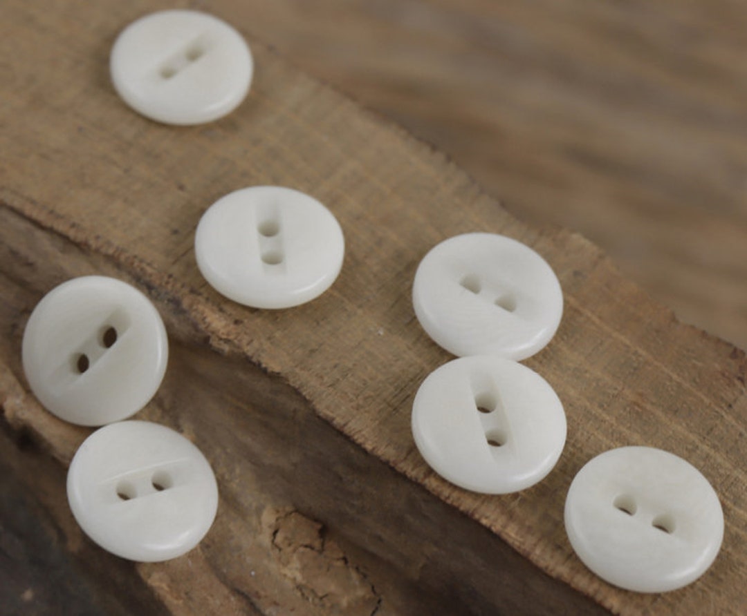White Shirt Buttons, 11.5mm/0.45", Natural Corozo, Pack of 10(B658) - Etsy