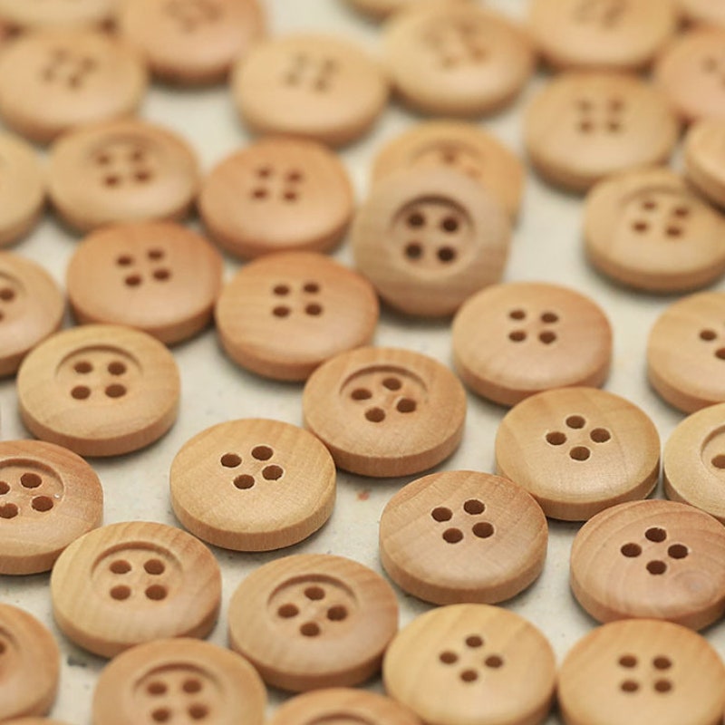 Painted Wood Buttons - Etsy