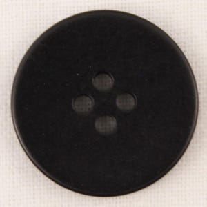 Flat 4 Holes Buttons Black, Corozo, 15mm, 18mm, 20mm 23mm or 25mm, Pack ...