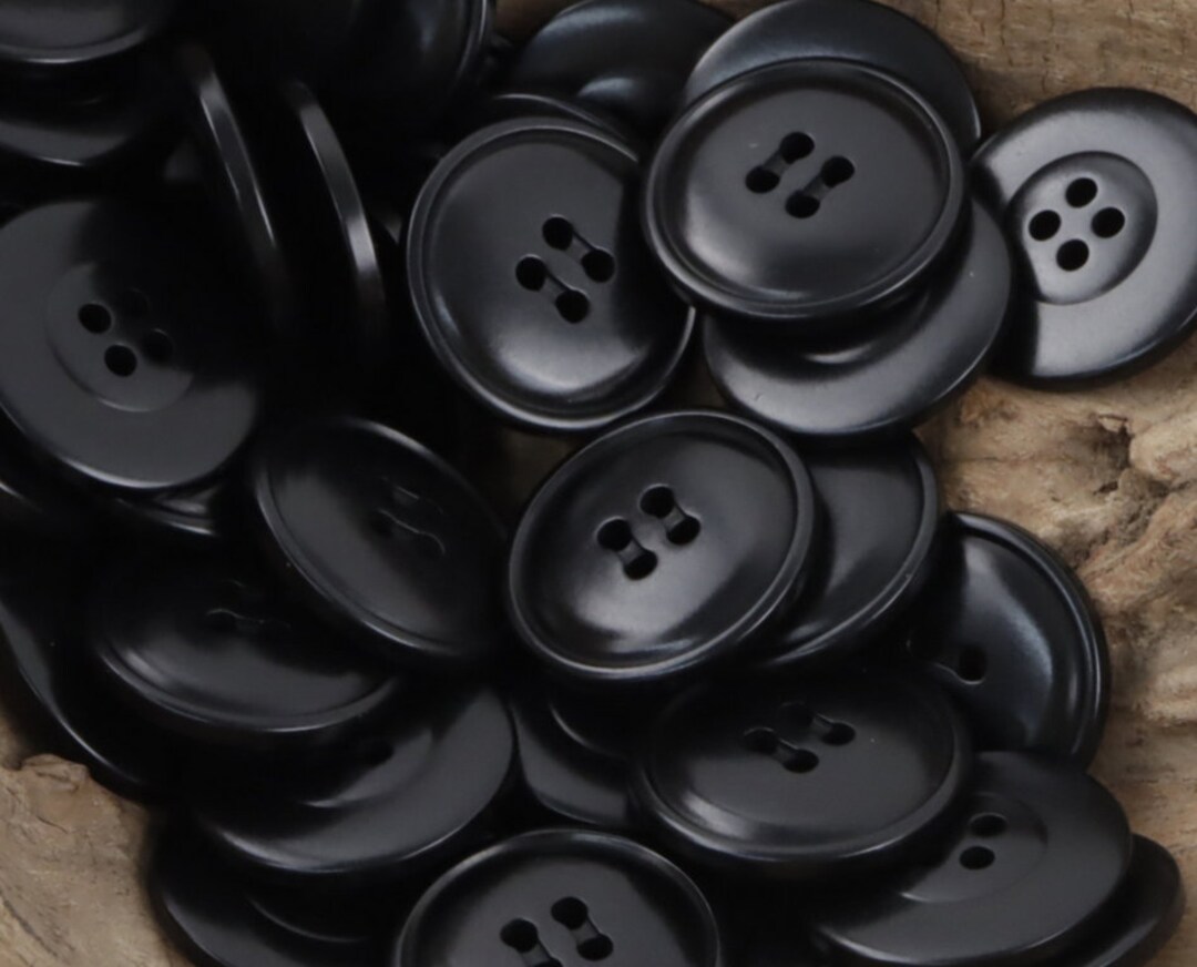 Corozo Buttons Black Four Holes, 15mm, 20mm, 25mm, Pack of 10(B621) - Etsy
